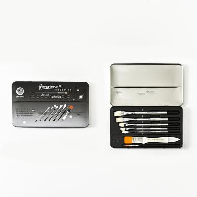 China Giorgionre Connected Tightly Detail Fine Art Paint Brushes Set for sale