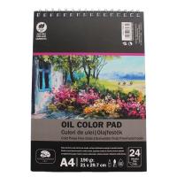 China Hot selling wholesale A4 30 sheets acid-free drawing paper oil pad for art painting for sale