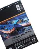 China hot selling custom artist A4 kids acrylic drawing paper pads with spiral for sale