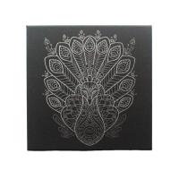 China Stretched on chassis acrylic painting set cotton pre-printed black painting canvas for sale
