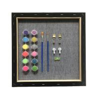 China Stretched on chassis acrylic painting set cotton pre-printed black painting canvas for sale