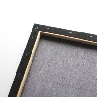 China Stretched on chassis acrylic painting set cotton pre-printed black painting canvas for sale