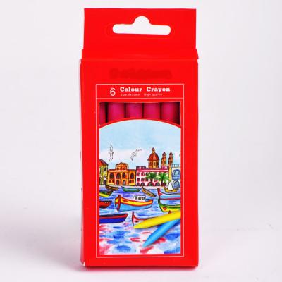 China 6pcs hot sale pastel non toxic crayons set with color box package for sale