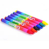 China 90mm factory price high quality custom logo 6 colors wax crayon for sale