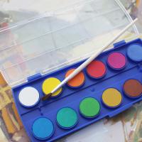 China Hot sale high quality solid 12 colors watercolor paint sets for sale
