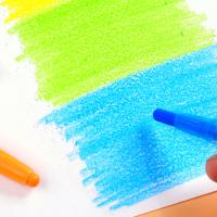 China Non toxic cheap price cartoon printing 12pcs twist crayons for kids for sale