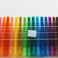 China Art stationery cartoon printing 18 colors smooth twist wax crayons for sale