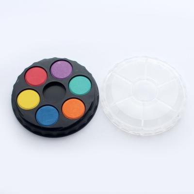 China 6color watercolor cakes wholesale 21mm watercolor paint set for sale