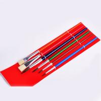 China 6pcs horse hair paper card with rope wood wholesale painting brush set for sale