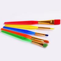 China Plastic handle wholesale colourful painting nylon brush art brushes for sale