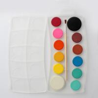 China Non toxic 12 color high quality PP box 30mm watercolor cakes for sale