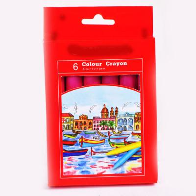 China 14mm back to school drawing set 6 color wholesale safe jumbo crayon for sale