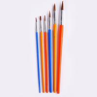 China 6pcs wholesale colorful goat hair wood brushes watercolor for sale