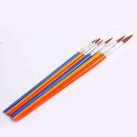 China 6pcs wholesale colorful goat hair wood brushes watercolor for sale