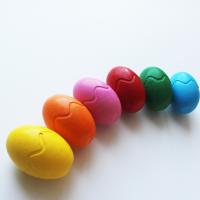 China Creative 3D Egg Shaped Cartoon Plastic Crayons for Coloring for sale