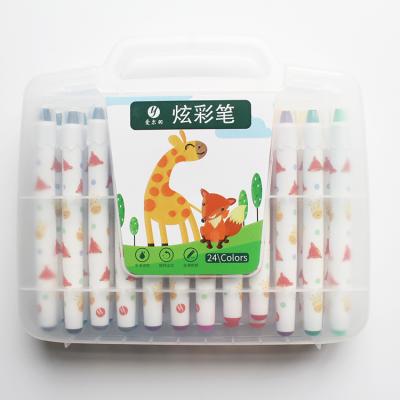 China Hot Products 24 Colors  silky crayon set for school and office for sale