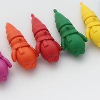 China 6 colors creative 3D shaped cute cartoon wax crayons finger paint crayons for kids for sale