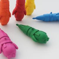 China 6 colors creative 3D shaped cute cartoon wax crayons finger paint crayons for kids for sale