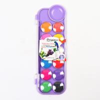China Best-selling 12 Colours Bright Colors Mini Solid Watercolor Retail Paint For Kids for sale
