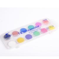 China 12 color transparent plastic box kids drawing watercolor cake for sale