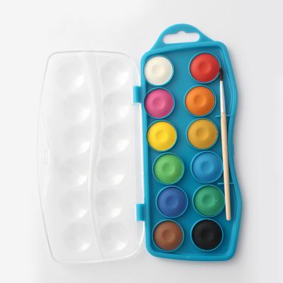 China 21mm wholesale 12 color watercolor paint with brush for sale