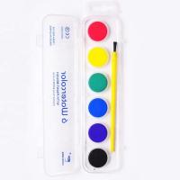 China watercolor painting set wholesale 28mm watercolor cake 6 color set for sale