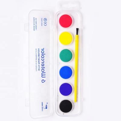 China watercolor painting set wholesale 28mm watercolor cake 6 color set for sale