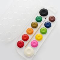 China wholesale 12 color pp box watercolor cake high quality 30mm watercolor set for sale