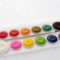 China wholesale 12 color pp box watercolor cake high quality 30mm watercolor set for sale