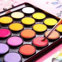 China 48 Colors Semi-Dry Painting Colours Watercolor Paint Set Watercolor Half Pan for sale