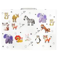 China Factory Direct 64PCS Wooden Box Children Drawing Tools Stationery Art Set for sale