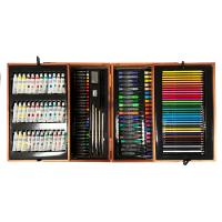 China Wholesale 174PCS Deluxe Wooden Case Stationery Gift Kids Drawing  Art Set for sale
