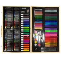 China Best Price 180PCS Wooden Case Stationery Gift Creativity Kids Drawing Art Set for sale