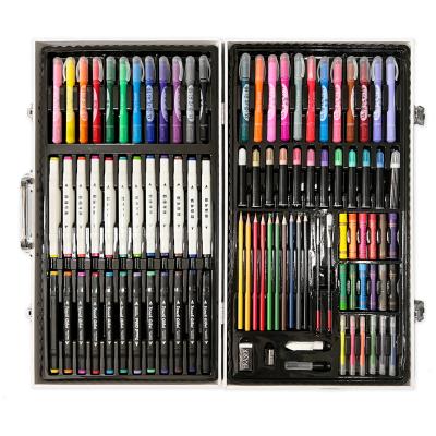 China Wholesale 94PCS Colorful Wooden Case variety Stationery Gift Kids Drawing  Art Set for sale