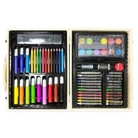 China 2022 Hot Selling 68PCS Wooden Case Colorful Children Creativity Drawing Art Set for sale