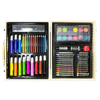 China 2022 Hot Selling 68PCS Wooden Case Colorful Children Creativity Drawing Art Set for sale