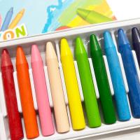 China Wholesale 12PCS Colorful Non Toxic Silky Children Drawing Art Kit Plastic Crayon for sale