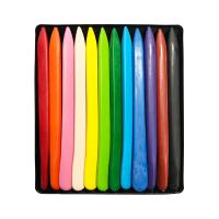 China New Design 12PCS Bright Colors Non Toxic Triangle Shape Kids Painting Set Plastic Crayon for sale