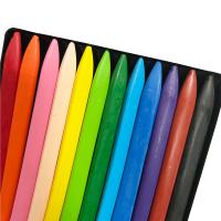 China New Design 12PCS Bright Colors Non Toxic Triangle Shape Kids Painting Set Plastic Crayon for sale