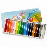 China Hot Selling 18PCS Non Toxic Silky Stationery Art Coloring Set Plastic Crayon for sale