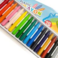 China Hot Selling 18PCS Non Toxic Silky Stationery Art Coloring Set Plastic Crayon for sale