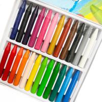 China Factory Price 24PCS Colorful Non Toxic Silky Children Drawing Kit Plastic Crayon for sale