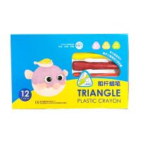 China Wholesale 12PCS Colorful Jumbo Non Toxic Silky Triangle Kids Drawing Kit Plastic Crayon for sale