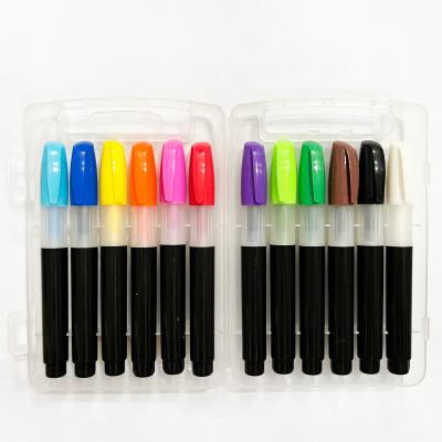 China Hot Selling 12PCS Non Toxic Colorful Washable Silky Stationery  Drawing Set Wax Crayon Pen for sale
