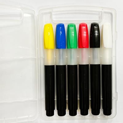 China New Design 6PCS Non Toxic Washable Silky Kids Art Painting Set Wax Crayon Pen for sale