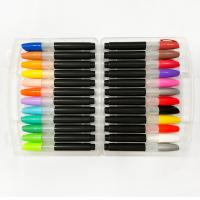 China Art Supplier 24PCS Non Toxic Washable Silky Kids Color Painting Set Wax Crayon Pen for sale