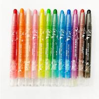 China Wholesale High Quality 12PCS Short Bright Color Silky Nox Toxic Children Painting Tools Rotating Crayon for sale