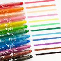 China Wholesale High Quality 12PCS Short Bright Color Silky Nox Toxic Children Painting Tools Rotating Crayon for sale