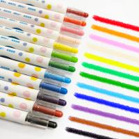 China Wholesale Non Toxic 12PCS Colorful Children Painting Crayon Set 17cm Twistable Crayon Pen for sale