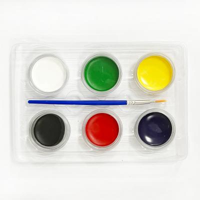 China New Design  Non-toxic 6 Pack Washable Kids DIY Face Drawing Kit Make Up Paint And Brush Set for sale